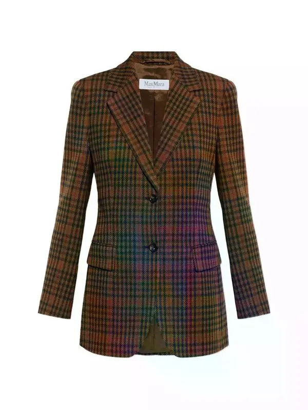 Max Mara Galosce Houndstooth Blazer - Brown