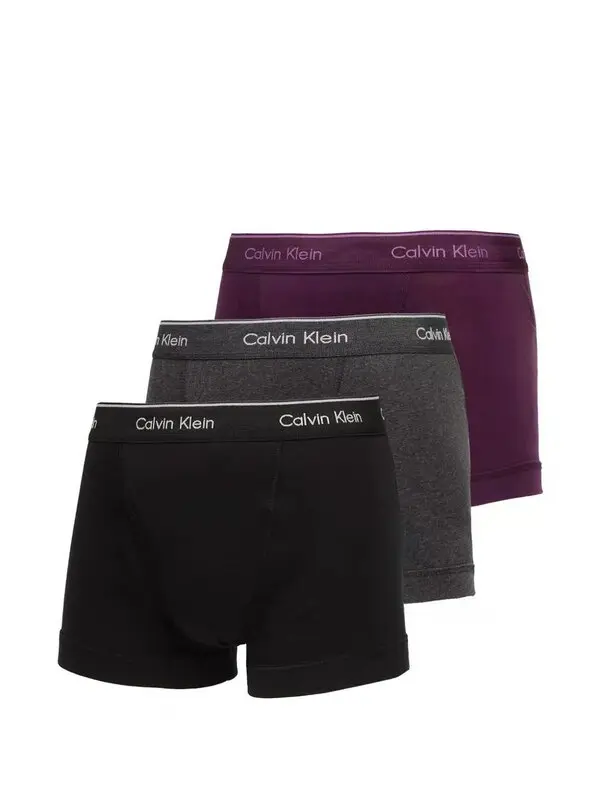 Calvin Klein Logo-waistband Trunks - Black