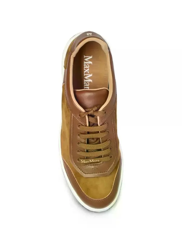 Max Mara Panelled Leather Sneakers