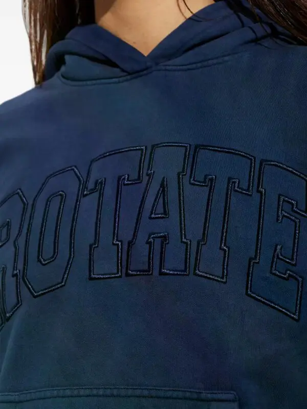 ROTATE BY BIRGER CHRISTENSEN Logo Embroidered Cotton Hoodie