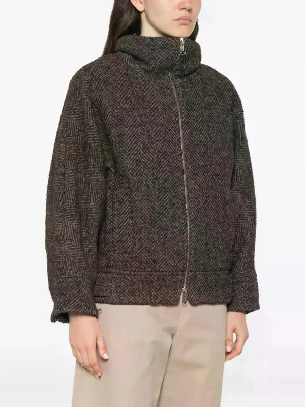 Marella Mlslana Herringbone Zip-fastening Jacket
