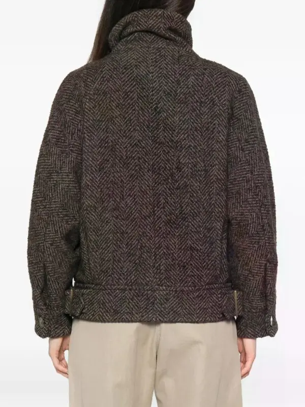 Marella Herringbone Zip-fastening Jacket