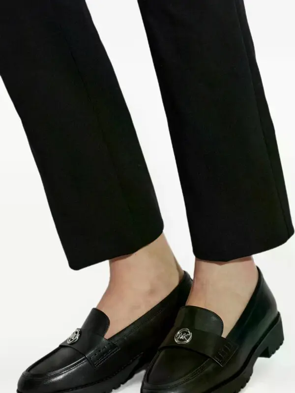 Michael Kors Logo-plaque Leather Ballet Flats