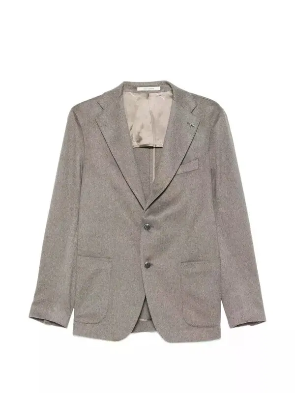 Tagliatore Notched-lapel Single-breasted Blazer - Grey