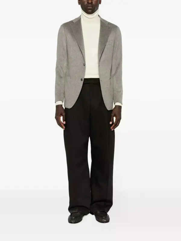 Tagliatore Notched-lapel Single-breasted Blazer - Grey