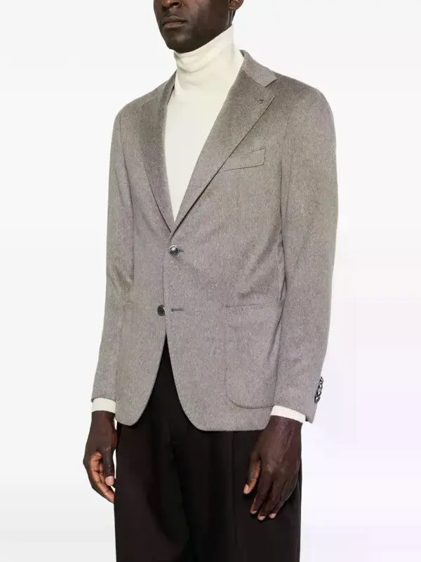 Tagliatore Notched-lapel Single-breasted Blazer - Grey