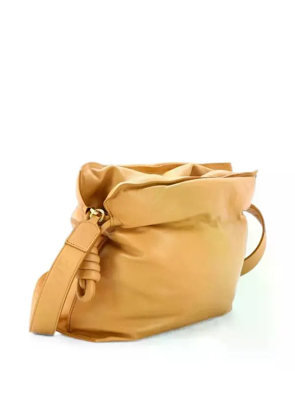 Loewe Puffer Flamenco Knot Clutch Leather Small Shoulder Bag - Yellow