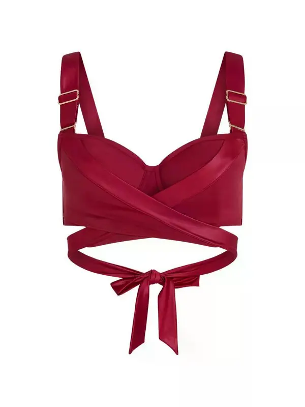 Marlies Dekkers Cross Strap Unpadded Balcony Bikini Top - Red