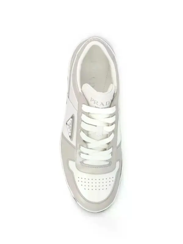 Prada Downtown Logo-patch Sneakers - Grey