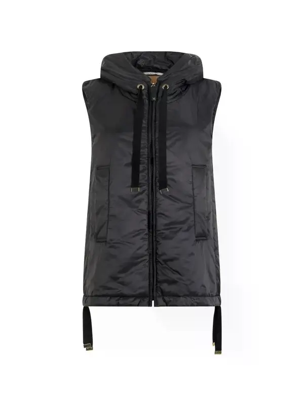 Max Mara Padded Hooded Gilet - Black