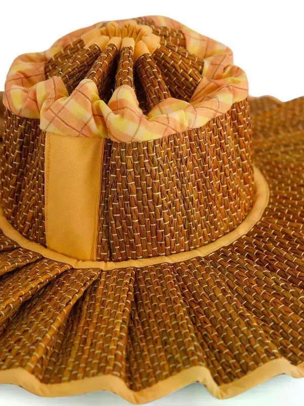 Lorna Murray Ravello Check-pattern Woven Sun Hat
