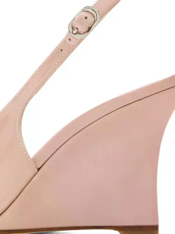 STUART WEITZMAN Patent-leather Slingback Sandals