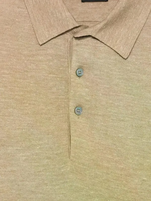 Zegna Short-sleeve Polo Sweater - Neutrals