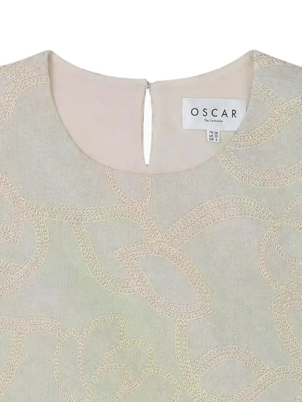 OSCAR THE COLLECTION Embroidered Sleeveless Top