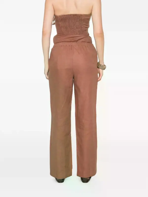 Faithfull The Brand Capriolla Straight-leg Trousers - Brown