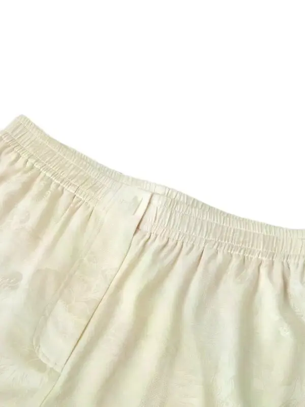 Shanghai Tang Floral-jacquard Flared Trousers
