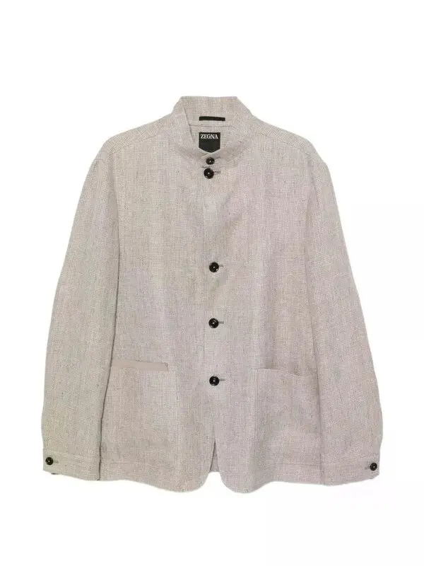 Zegna Button-up Linen Jacket