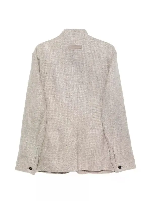 Zegna Button-up Linen Jacket