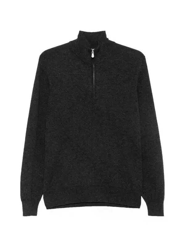 Brunello Cucinelli Half-zip Wool Sweater - Grey
