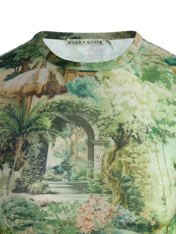 Alice + Olivia Tess Landscape-print T-shirt