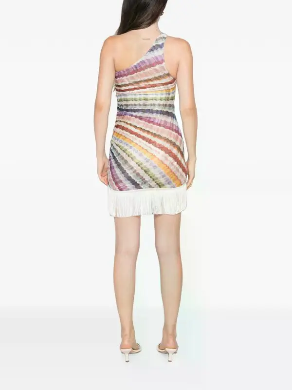 Missoni Fringed Zigzag-print Mini Dress