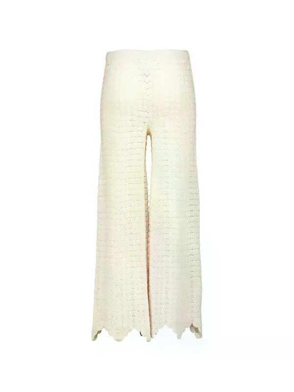 Escvdo Safi Abanico Crochet-stitch Trousers