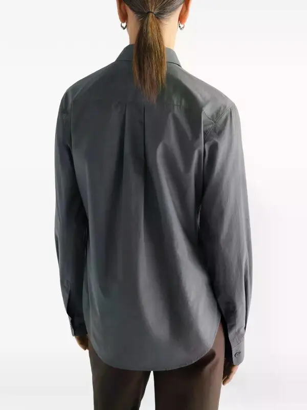LEMAIRE Pointed-collar Shirt In Washed Cotton-silk