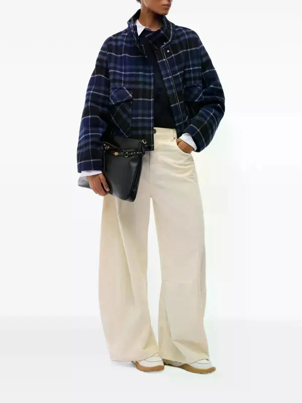 Pinko Checked Cropped Coat