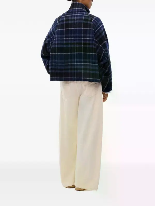 Pinko Checked Cropped Coat