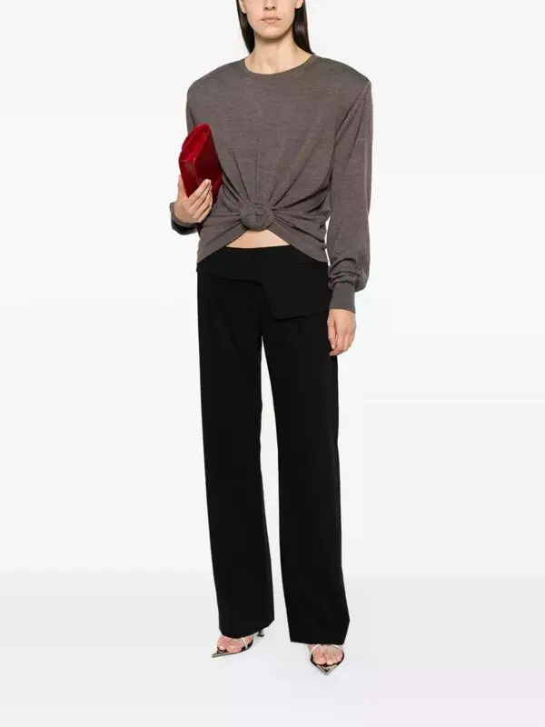 Magda Butrym Long Sleeve Knot Detail Sweater