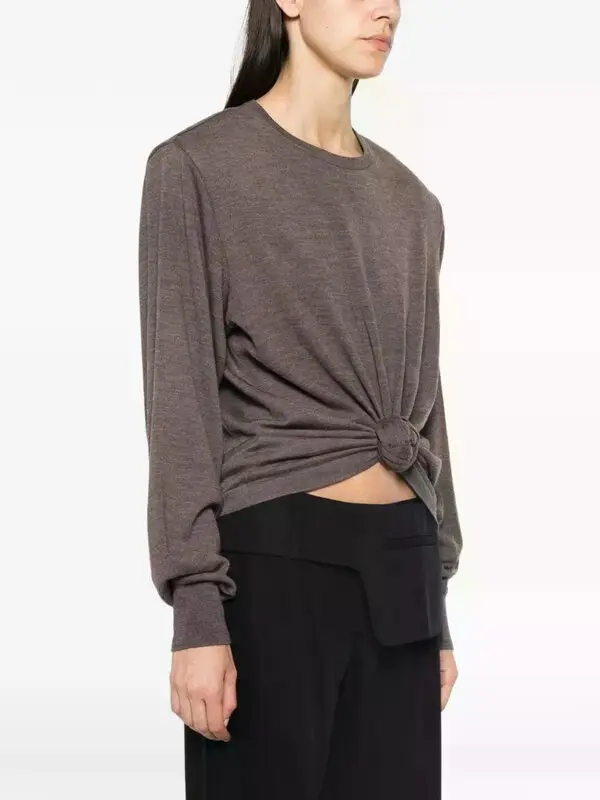 Magda Butrym Long Sleeve Knot Detail Sweater