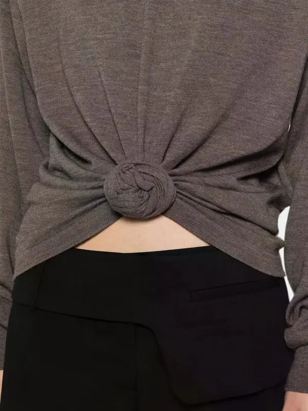 Magda Butrym Long Sleeve Knot Detail Sweater