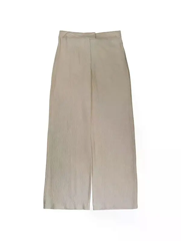 OSCAR THE COLLECTION Crinkled Wide-leg Trousers