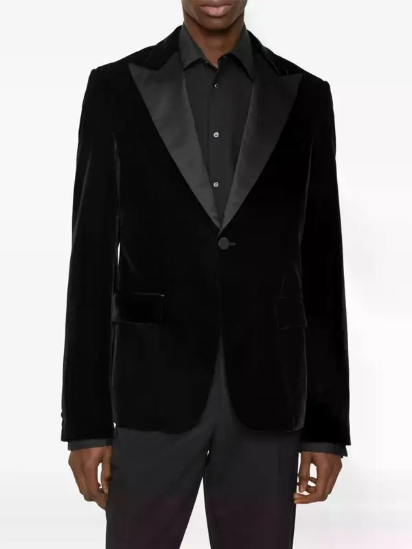 Burberry Peaked Lapels Velvet Tuxedo Jacket