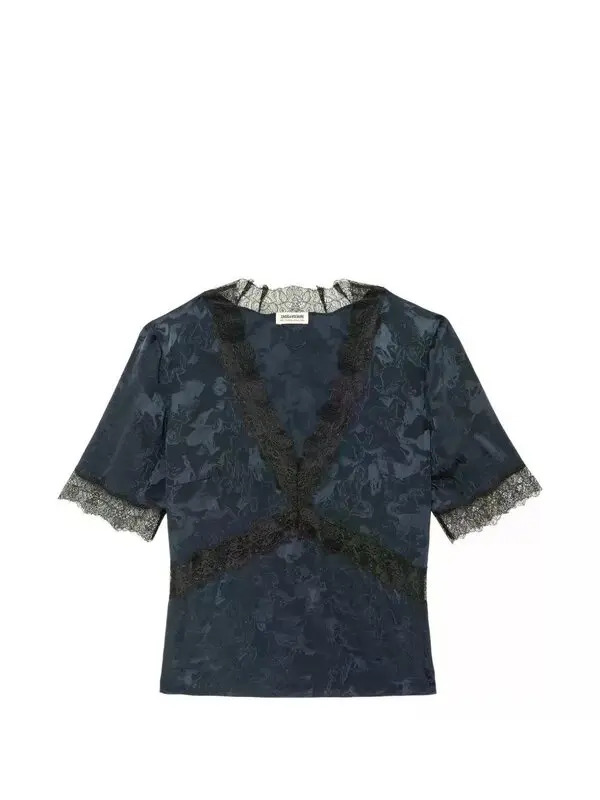 Zadig&Voltaire Lace-trim Jacquard Top