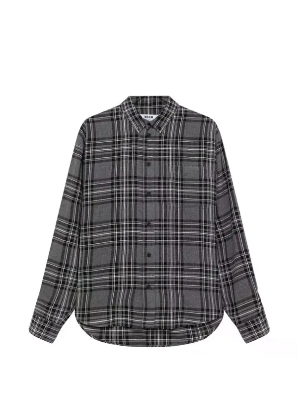 MSGM Check-print Button-down Shirt