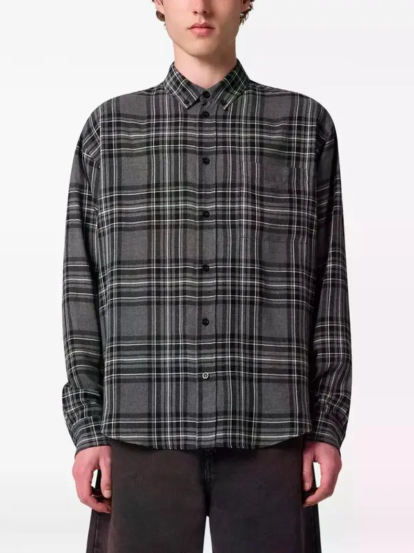 MSGM Check-print Button-down Shirt
