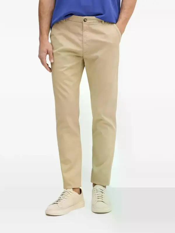 TRUSSARDI Logo-embroidered Chinos Trousers