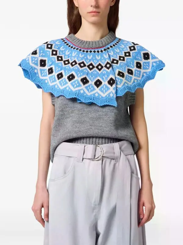 MSGM Ruffled-detail Tank Top