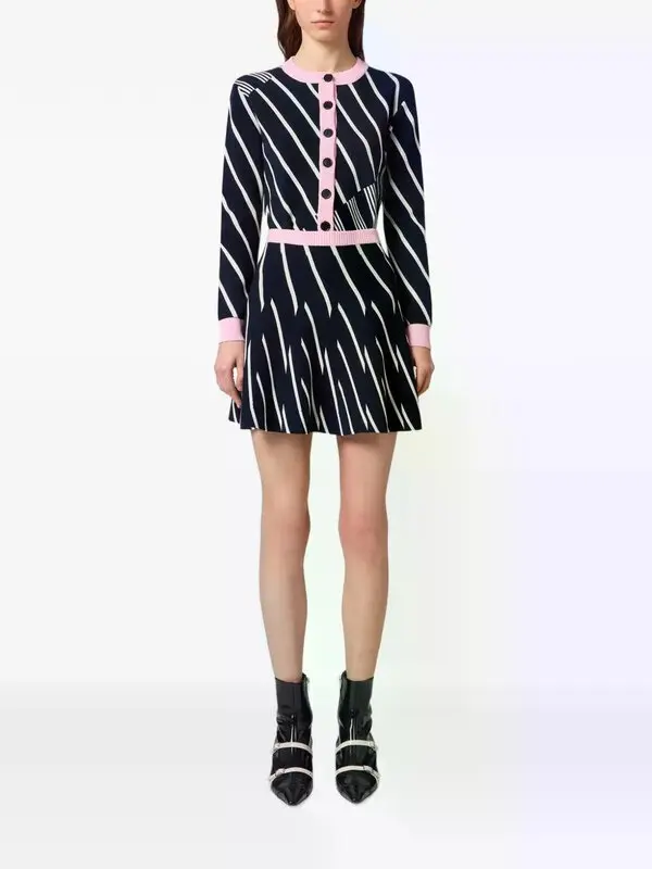 MSGM Diagonal-stripe Mini Skirt