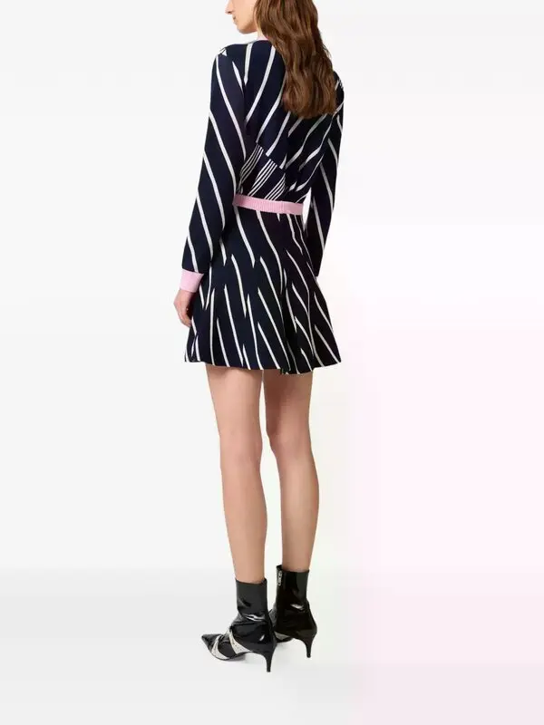 MSGM Diagonal-stripe Mini Skirt