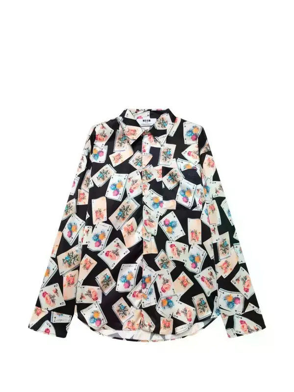 MSGM Playing-card-print Button-down Shirt