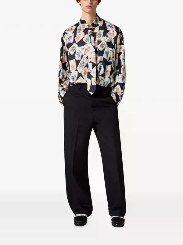 MSGM Playing-card-print Button-down Shirt