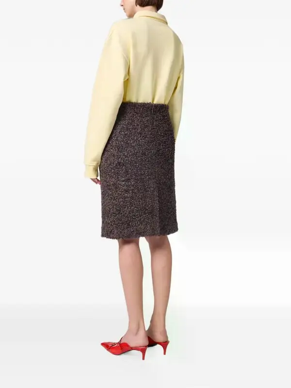 MSGM Bouclé-effect Midi Skirt