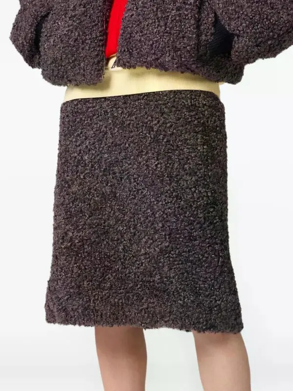 MSGM Bouclé-effect Midi Skirt