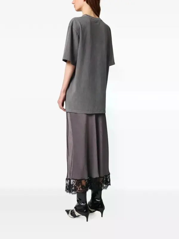 MSGM Lace-trim Wrap Midi Skirt
