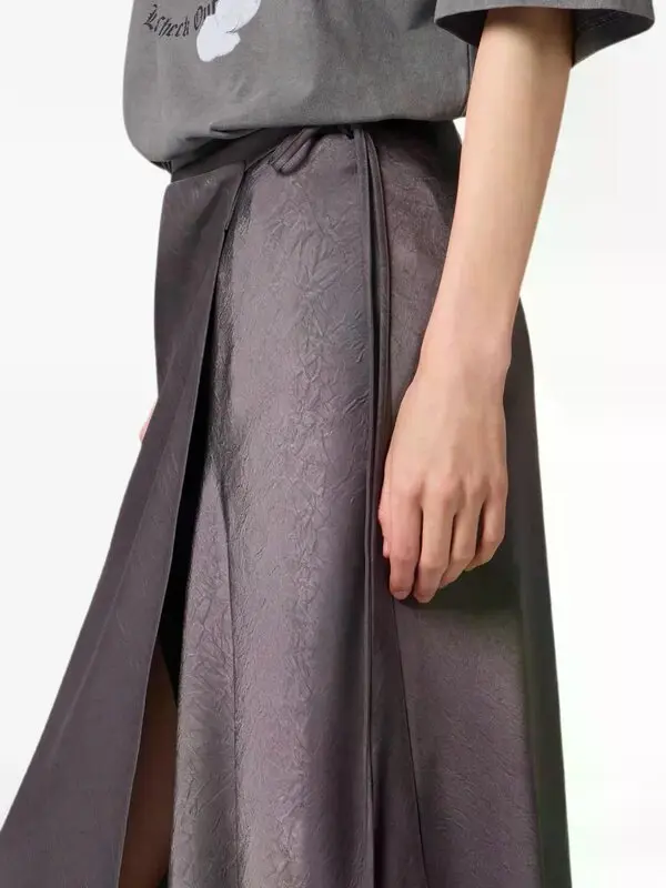 MSGM Lace-trim Wrap Midi Skirt