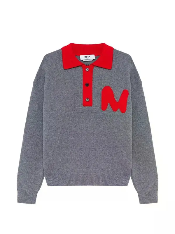 MSGM Logo-patch Button-up Polo Shirt
