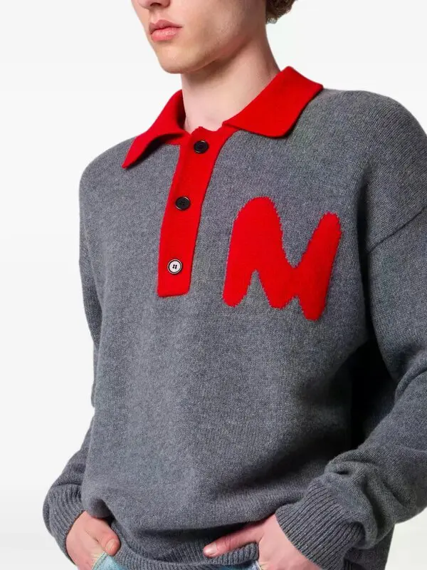 MSGM Logo-patch Button-up Polo Shirt