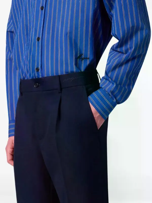 MSGM Pleated-detail Tailored Trousers